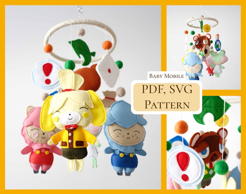PDF Animal Crossing Baby Mobile Pattern / DIY Isabelle Tom - Etsy