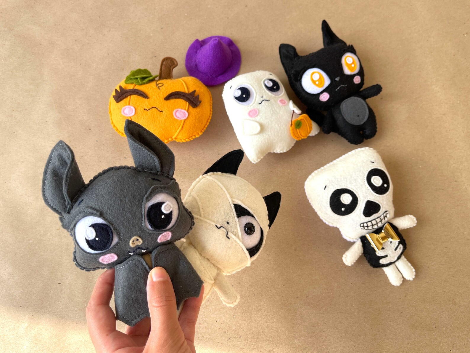 PDF Set 6 of Halloween Felt Pattern / Halloween Soft Felt - Etsy