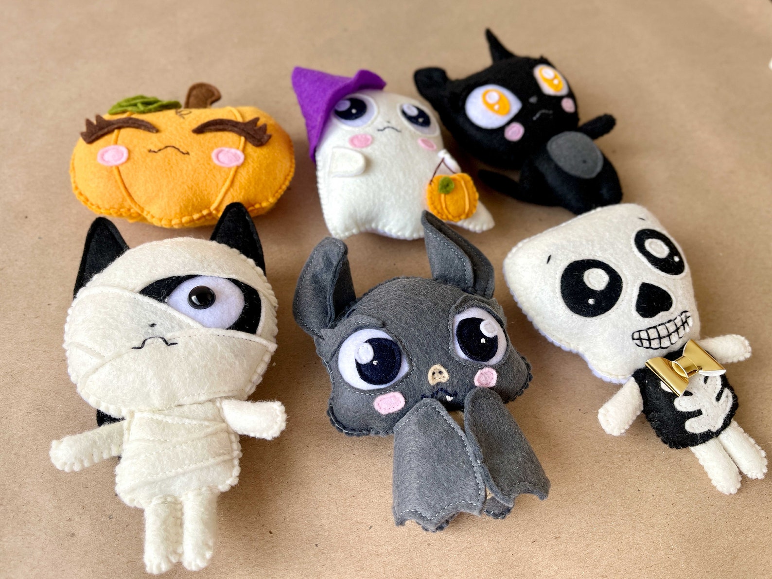 PDF Set 6 of Halloween Felt Pattern / Halloween Soft Felt - Etsy