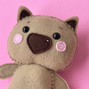 Wombat PDF Felt Toy Pattern / Felt Easy Sewing Doll Pattern / Cute ...