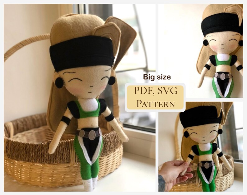 PDF Sonya Blade Toy Pattern / Felt Pattern Pdf / Mortal Kombat - Etsy