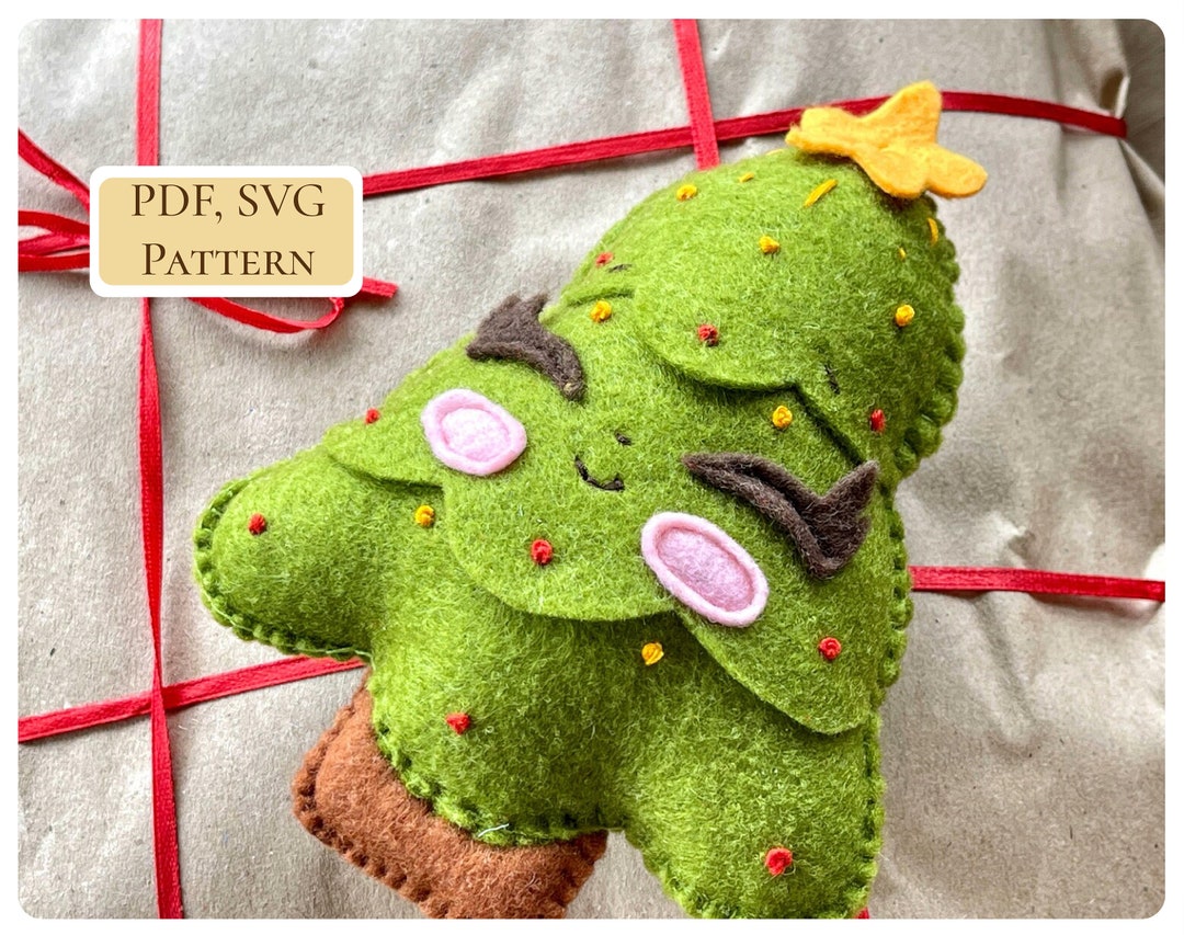 Christmas PDF Pattern Felt Tree / Felt Woodland Sewing Pattern / Winter ...