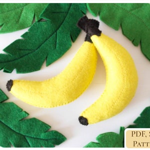 PDF Banana Pattern / Felt Easy Sewing Pattern / Food Soft Doll Toy ...