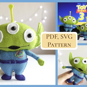 PDF Alien Doll Pattern / Felt Easy Sewing Pattern / Toy Story Soft Doll ...