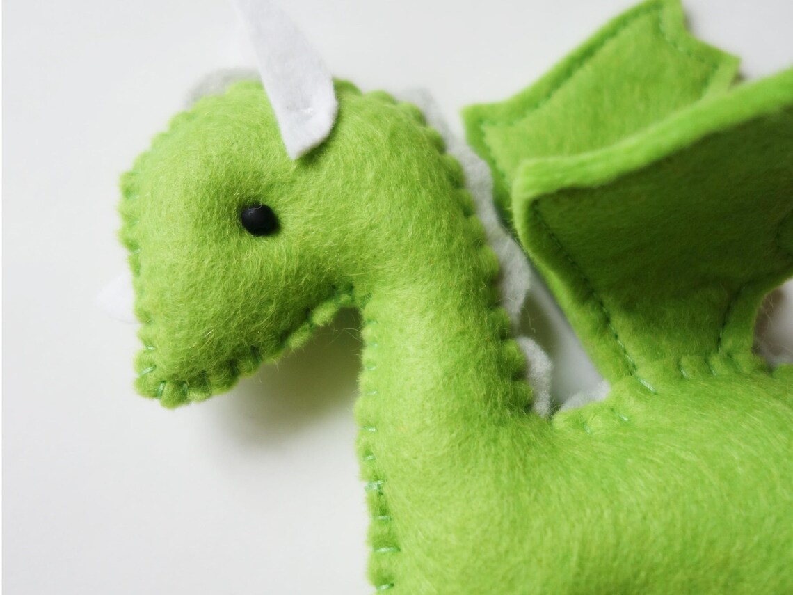 PDF Dragon Felt Pattern / Green Dragon Felt Easy Sewing - Etsy
