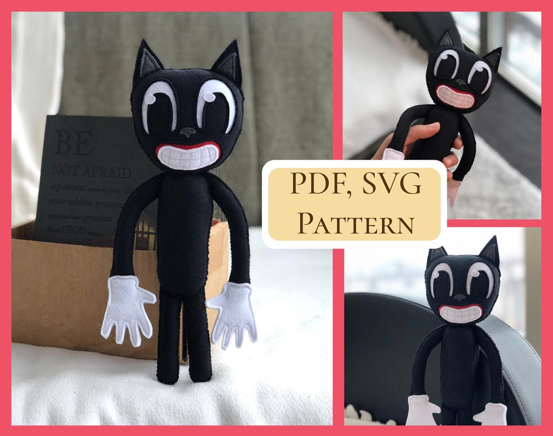 PDF Cartoon Cat Doll Pattern / Felt Easy Sewing Pattern / - Etsy