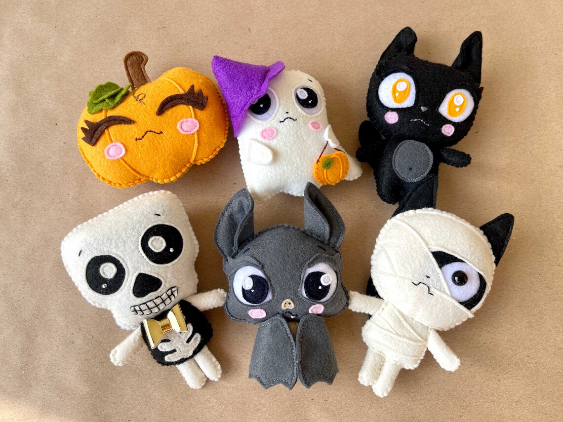 PDF Set 6 of Halloween Felt Pattern / Halloween Soft Felt - Etsy
