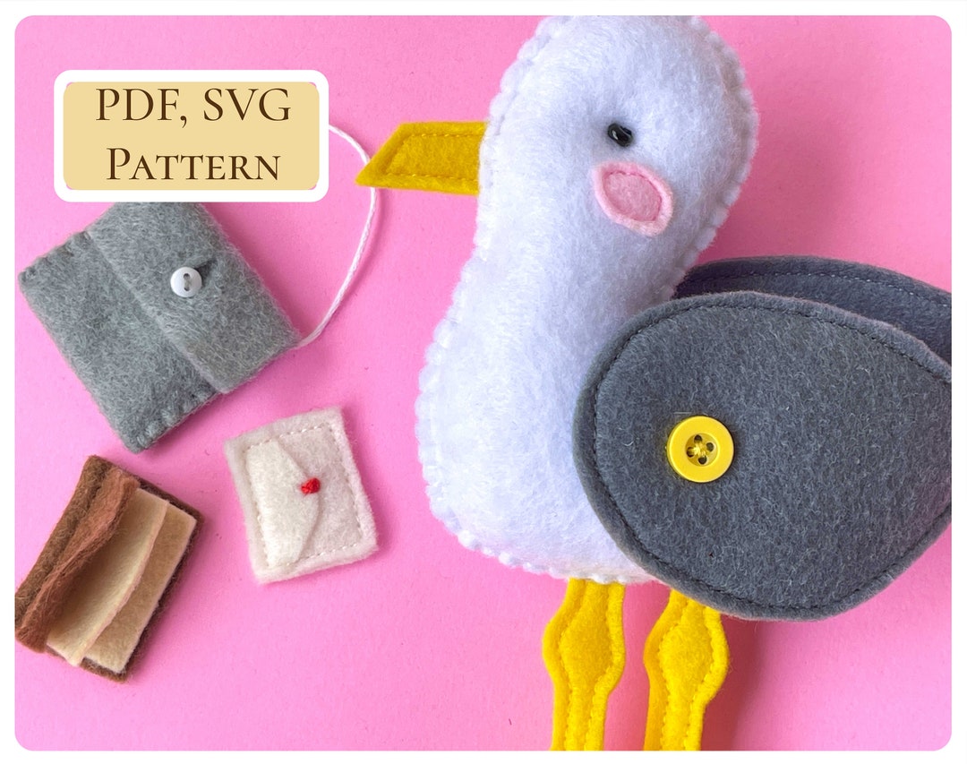 PDF Seagull Doll Pattern / Cute Felt Easy Sewing Pattern / Sea Bird ...