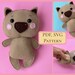 Wombat PDF Felt Toy Pattern / Felt Easy Sewing Doll Pattern / Cute ...