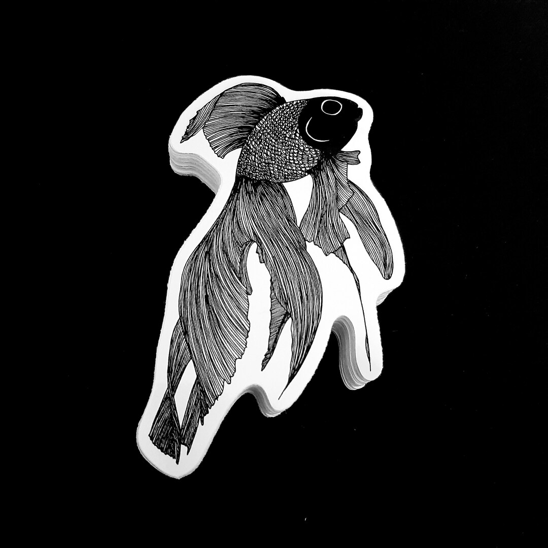 Fish Vinyl Sticker (waterproof) - Etsy