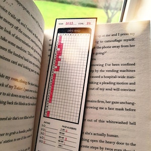 Usable Bookmark, Yearly Book Tracker, Reading Challenge, Galaxy ...