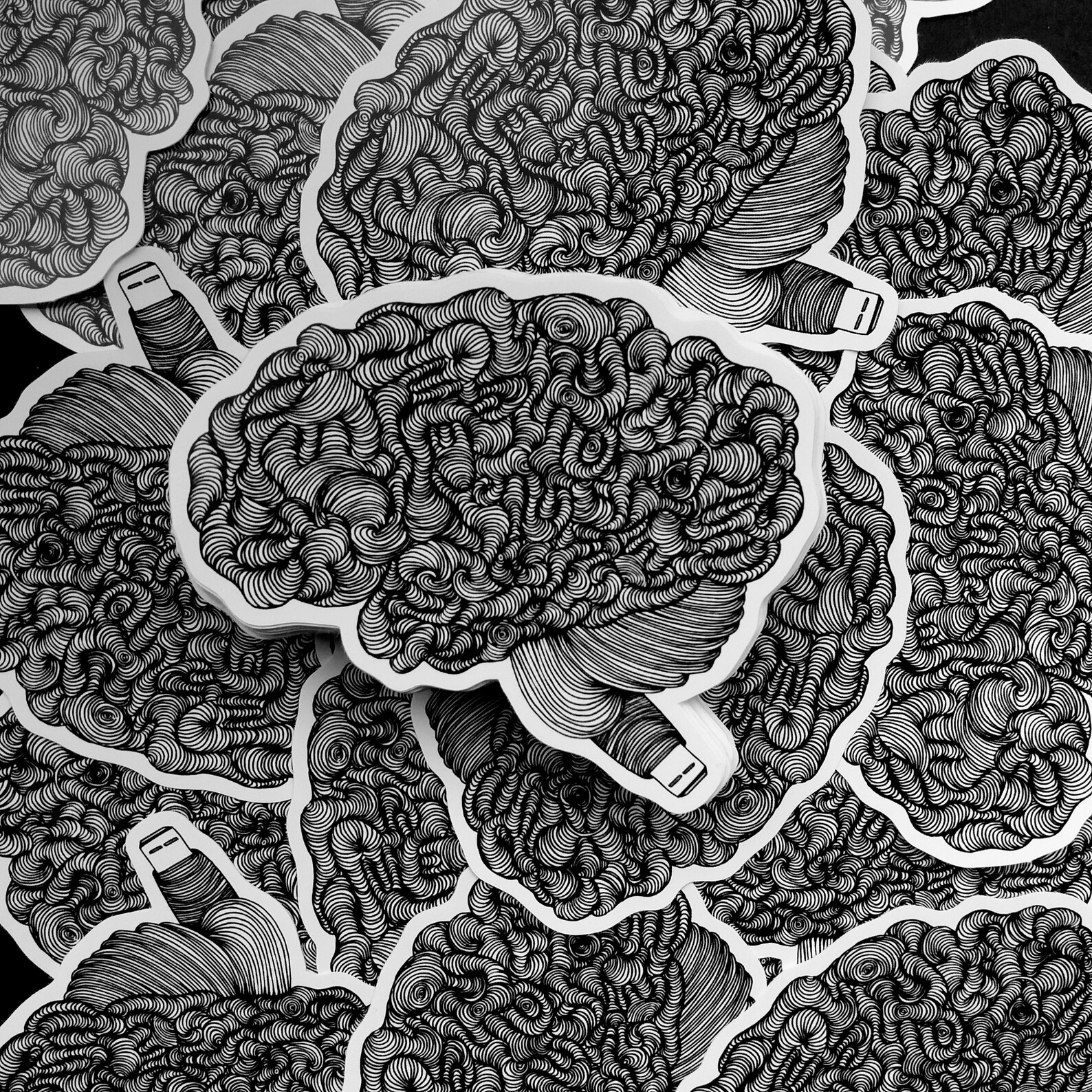 Brains Vinyl Sticker (waterproof) - Etsy