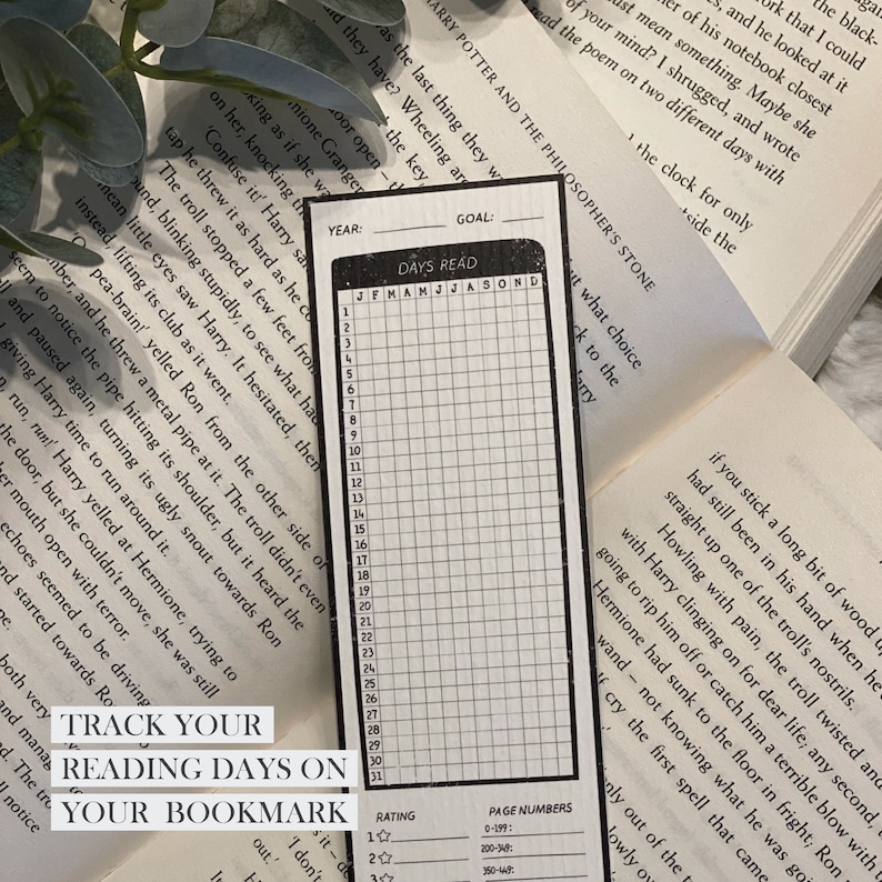 Usable Bookmark, Yearly Book Tracker, Reading Challenge, Galaxy ...