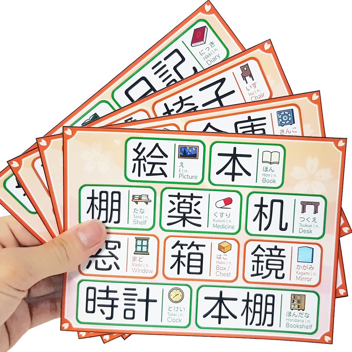 4 Sheets, Kanji Memorization Sticker Value Pack - Etsy