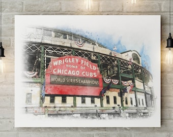 Chicago Cubs Wall Art | Etsy