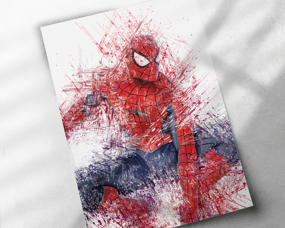 Spiderman Poster Canvas Print, Art Print, Poster, Kids Decor, Man Cave ...