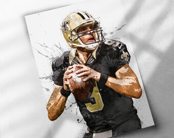 Drew Brees Canvas - Etsy