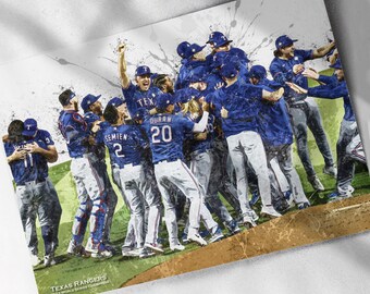 Evan Carter Poster Texas Rangers Baseball Illustrated Art - Etsy