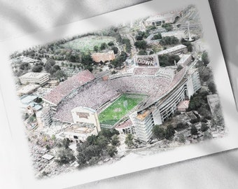 Davis Wade Stadium Art - Etsy