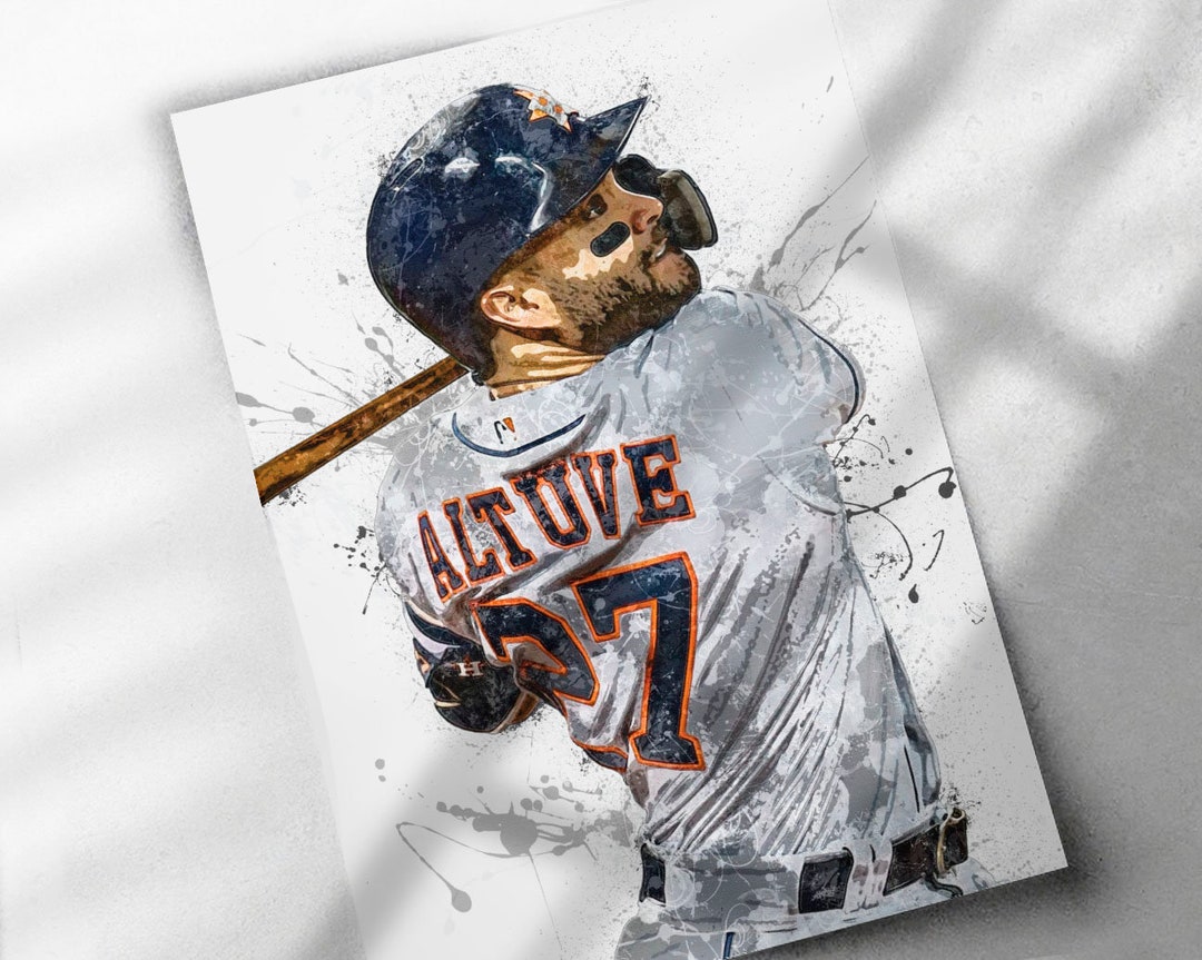 Jose Altuve Poster, Houston Astros Poster Canvas Print, Framed Art ...