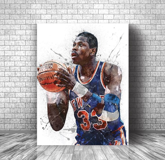 Patrick Ewing Poster Print New York Knicks Canvas Print | Etsy