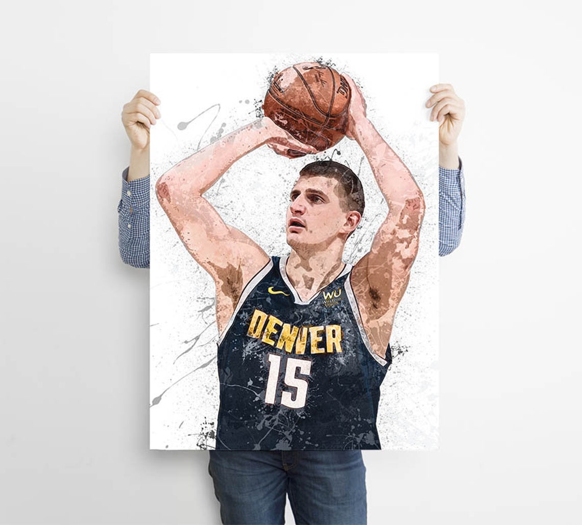 Nikola Jokic Poster Print Denver Nuggets Canvas Print - Etsy