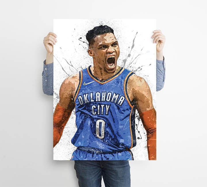 Russell Westbrook Poster Oklahoma City Thunder Canvas | Etsy
