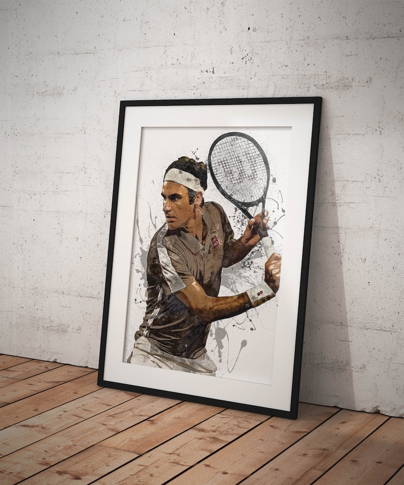 Roger Federer Poster Canvas Print Sports Art Print Tennis | Etsy