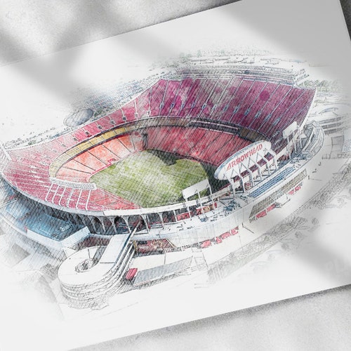 Arrowhead Stadium Canvas Print Kansas City Chiefs Wall - Etsy