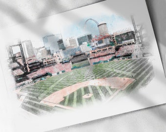 St Louis Busch Stadium Print - Etsy