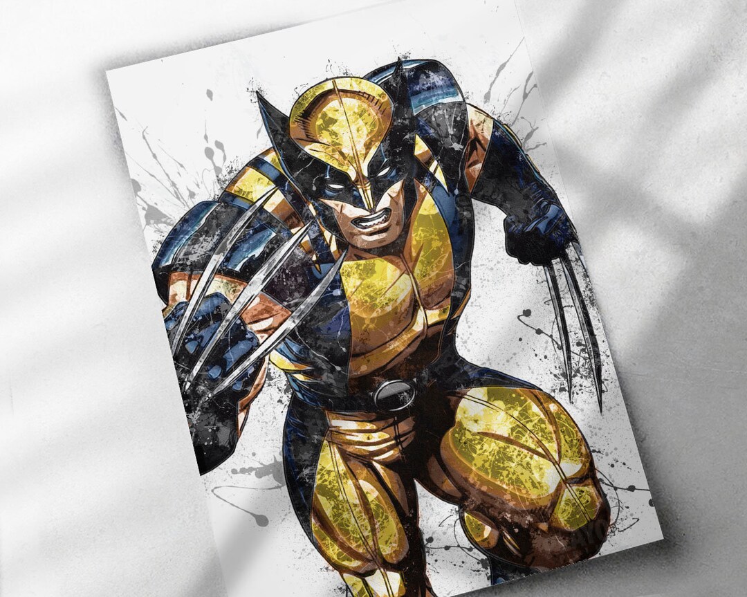 Wolverine Poster Canvas Print, Framed Print, Poster, Kids Decor, Man ...