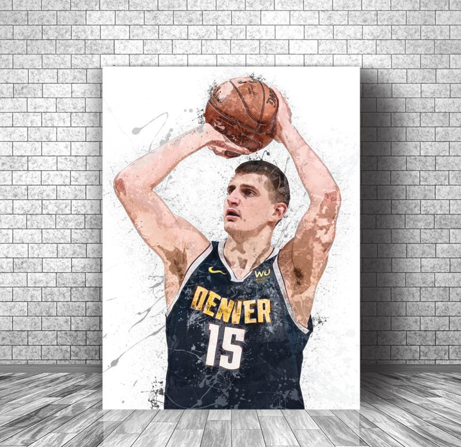 Nikola Jokic Poster Print Denver Nuggets Canvas Print - Etsy