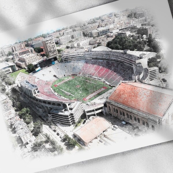 Wisconsin Badgers Camp Randall Canvas - Etsy