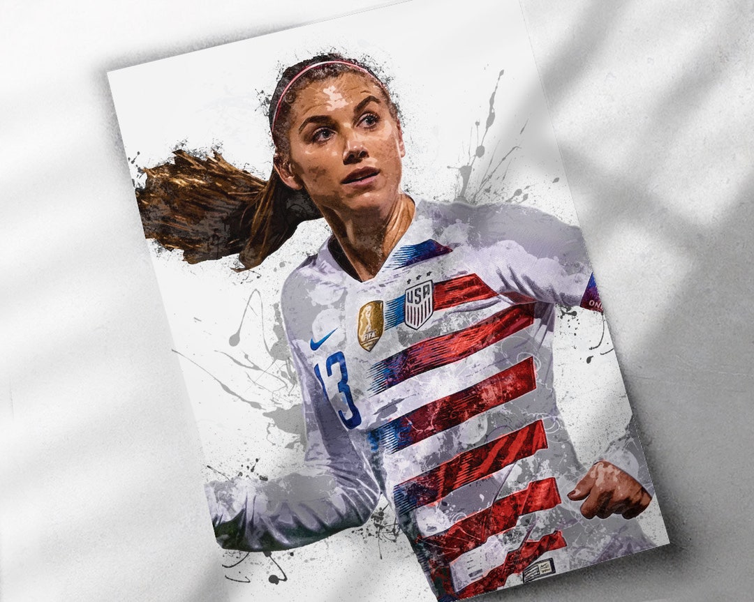 Alex Morgan Poster Canvas Print, Framed Art, Soccer Poster, Kids Decor ...