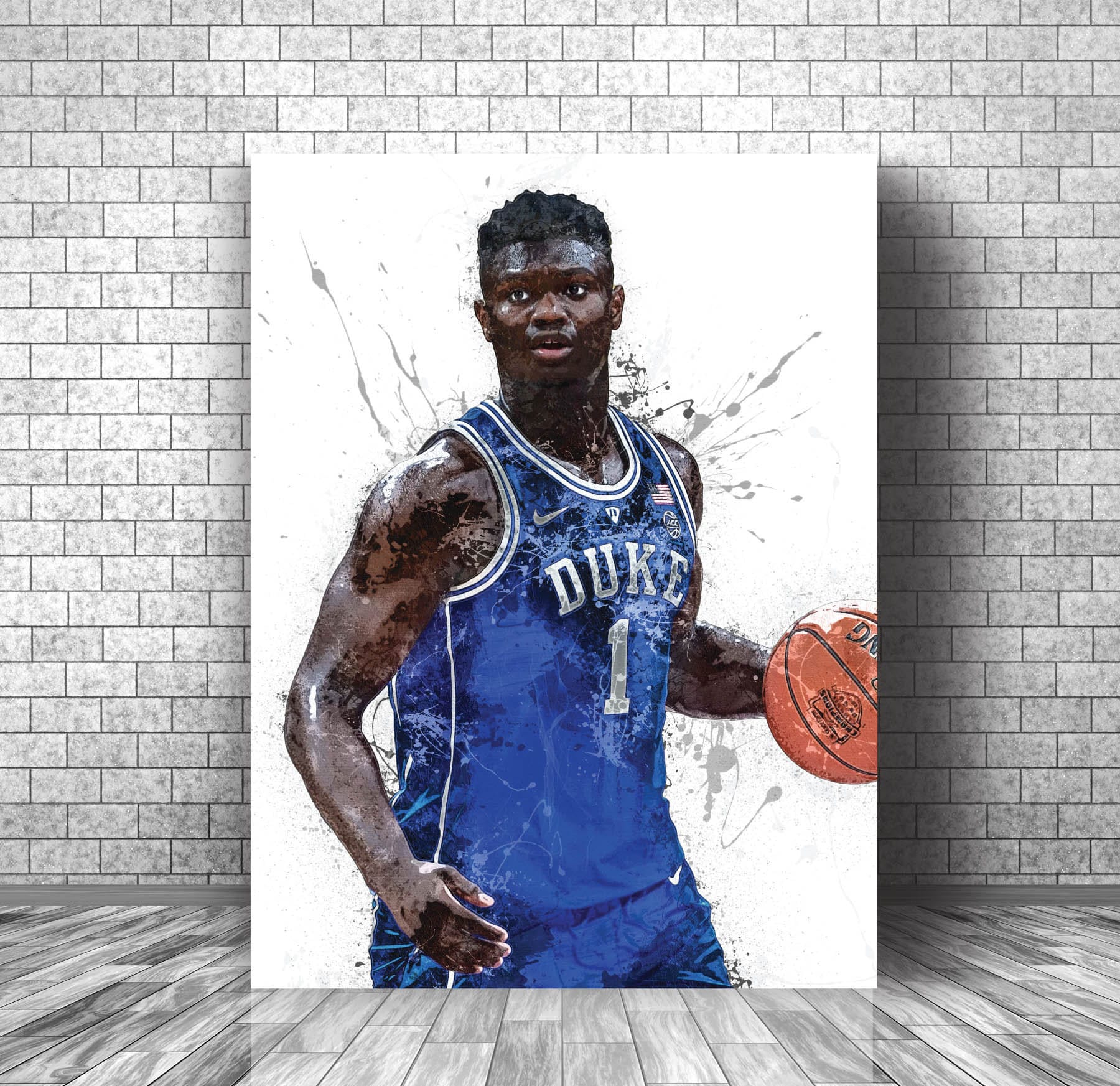 Zion Williamson Poster Duke Blue Devils Canvas Print | Etsy