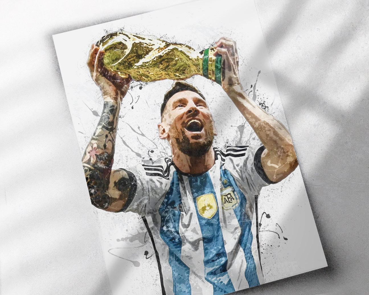 Lionel Messi Poster Canvas Print World Cup Framed Soccer - Etsy