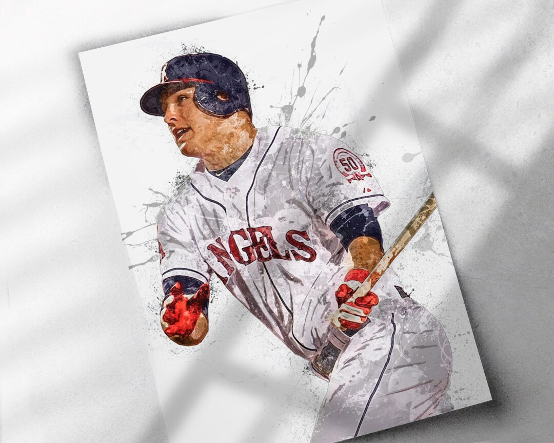 Mike Trout Poster, Los Angeles Angels Poster Canvas Print, Framed Art ...