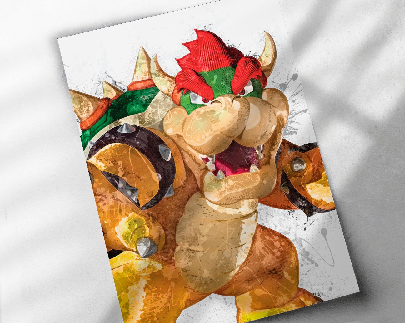 Bowser Poster Canvas Print Framed Print Poster Man Cave - Etsy
