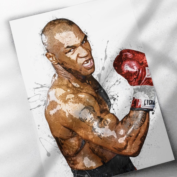 Mike Tyson Canvas Poster Iron Mike Boxing Gift - 60+ Gift Ideas for 2024