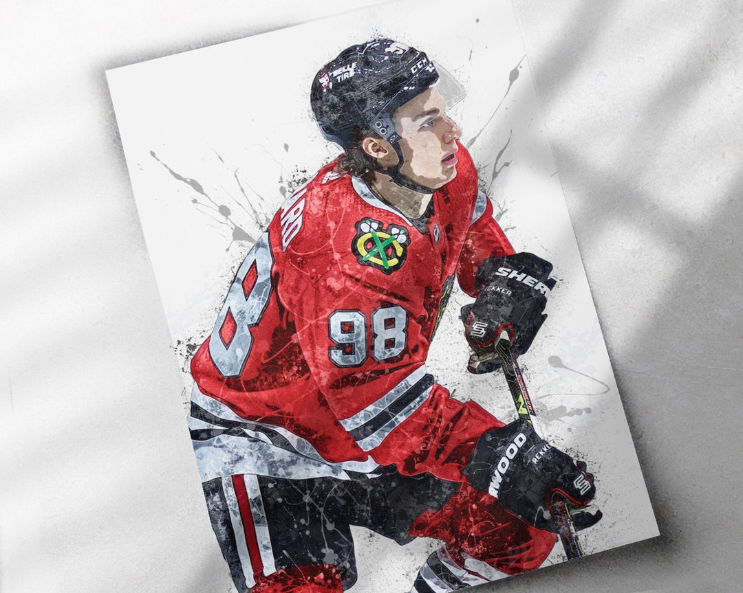 Connor Bedard Poster, Chicago Blackhawks Poster Canvas Print, Framed ...