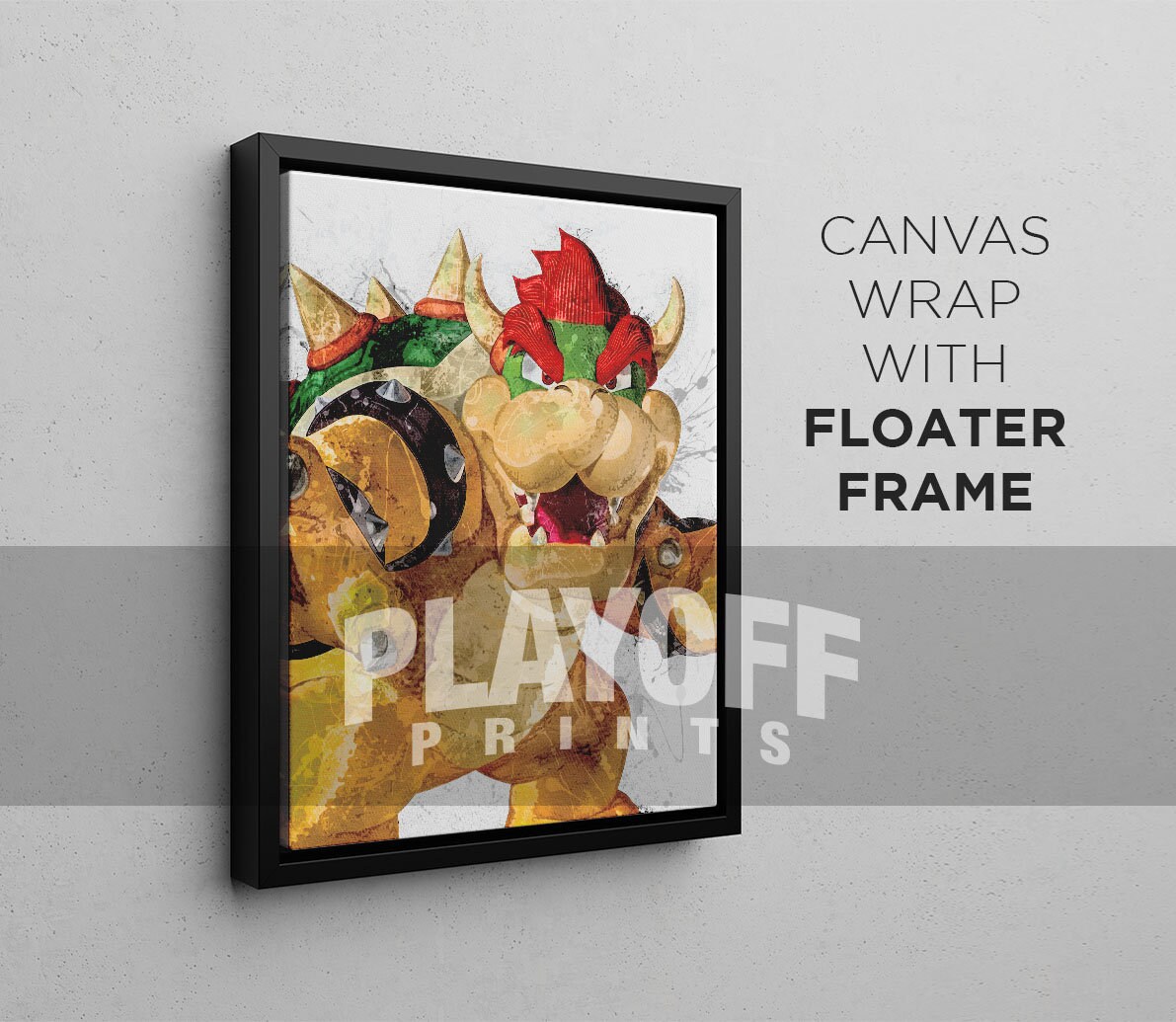 Bowser Poster Canvas Print Framed Print Poster Man Cave - Etsy
