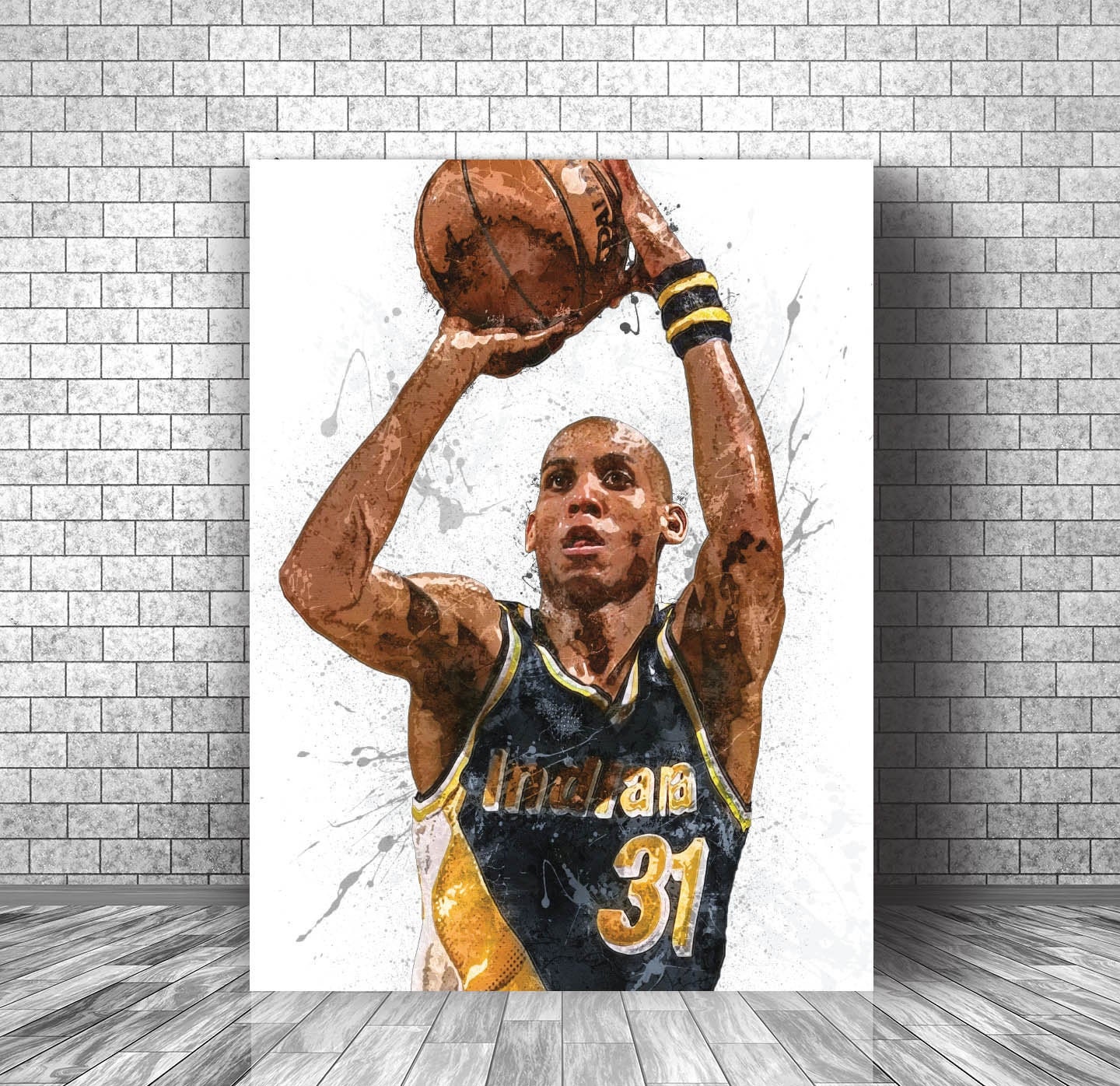 Reggie Miller Poster Print Indiana Pacers Impresión de | Etsy