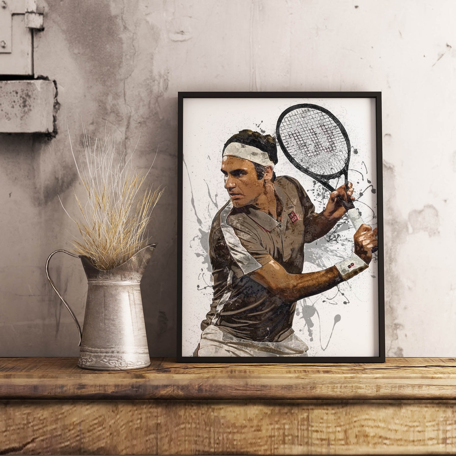Roger Federer Poster Canvas Print Sports Art Print Tennis | Etsy