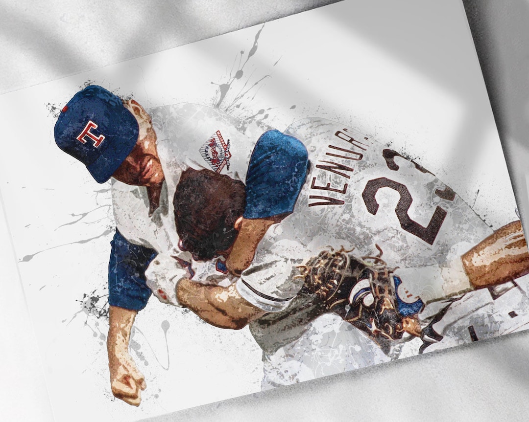 Nolan Ryan Poster, Texas Rangers Fight Against Robin Ventura Canvas ...