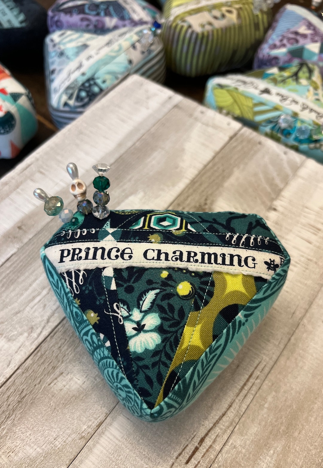 New Size READY TO SHIP Tula Pink Prince Charming 4 Diamond Pincushion ...