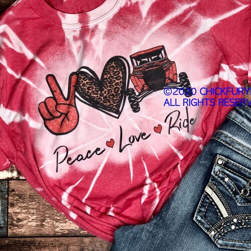 Rzr XP 1000 RED Side by Side Peace Love Ride Ladies | Etsy