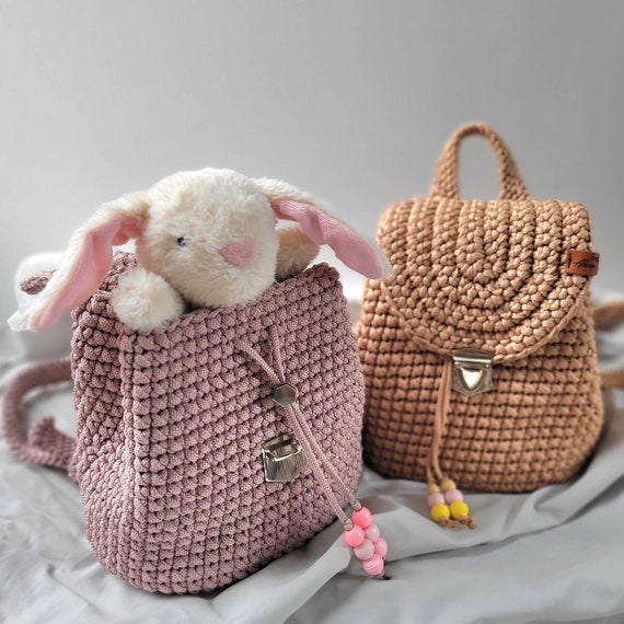 Handmade Kids Backpack Knit Small Backpack for Kids Crochet - Etsy