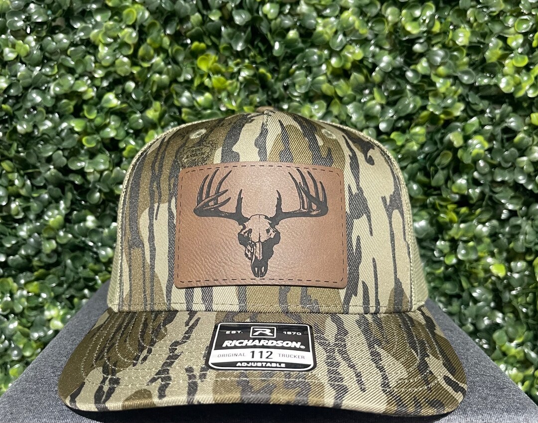 Deer Skull Hat, European Deer Skull, Leather Patch Hat, Deer, Deer ...