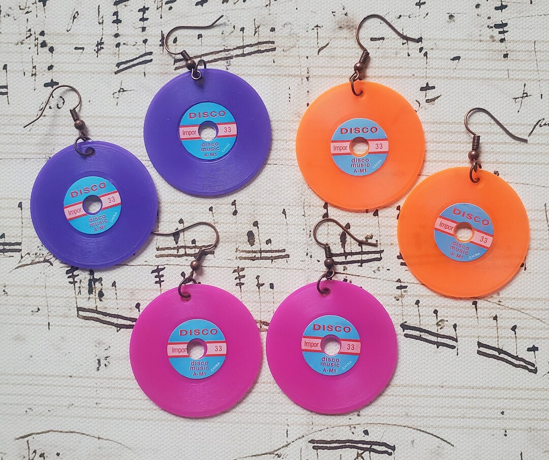 Record Earrings - Etsy