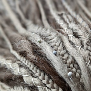 Ombre Brown Grey Curly Dreads Synthetic Crochet Dreads Extensions Black ...